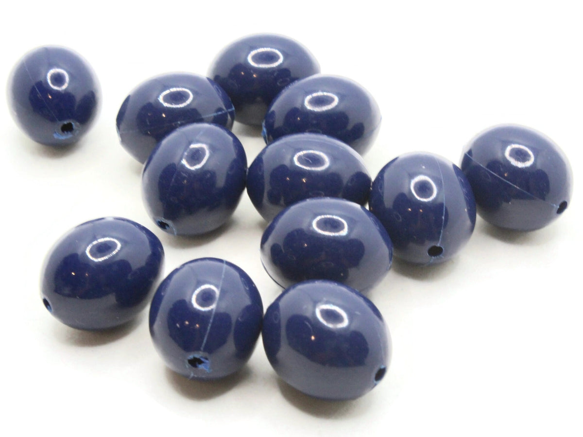 12 19mm Blue Vintage Plastic Oval Beads – Smileyboy Beads
